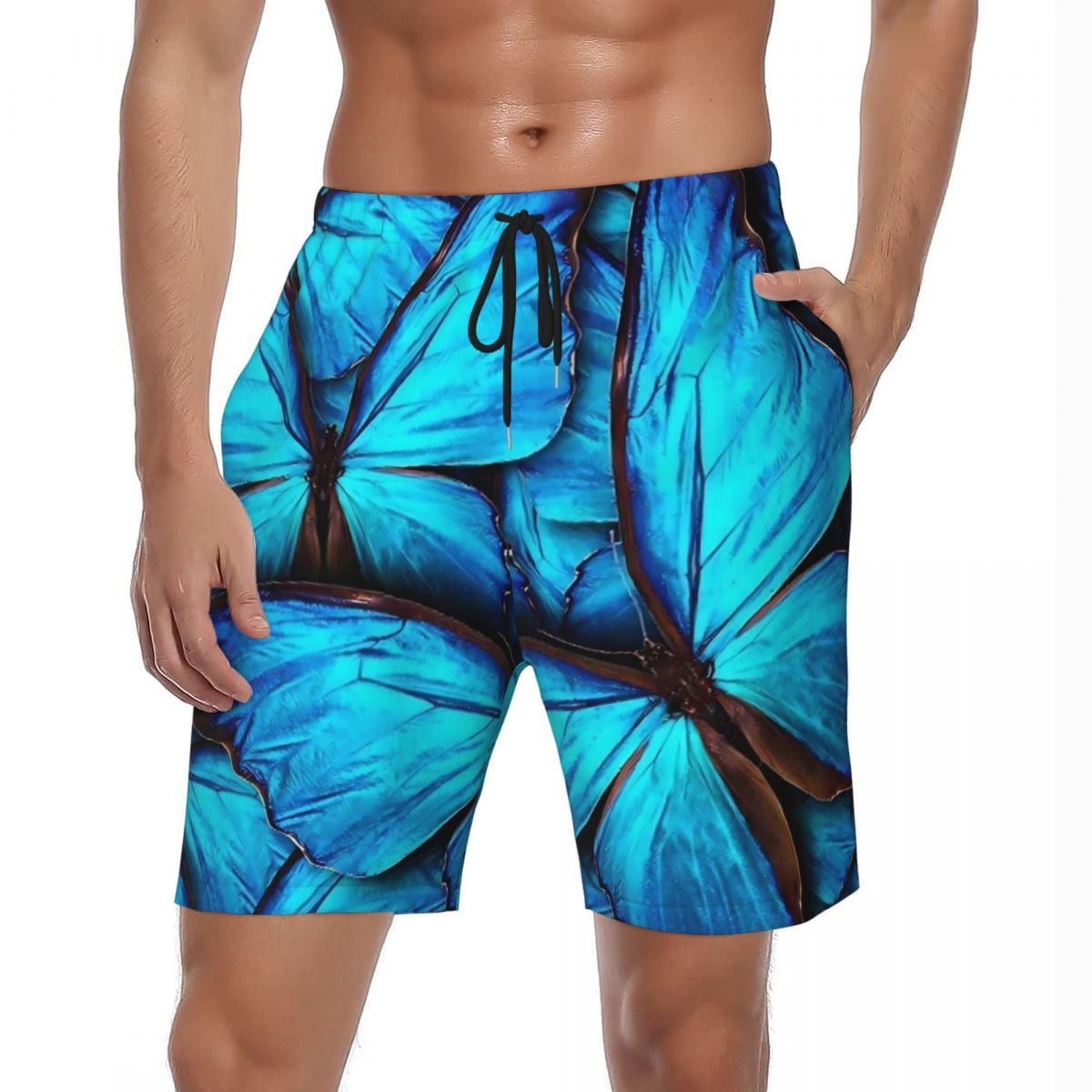 Bathing Suit Color Butterfly Board Shorts Summer Animal Print Classic ...