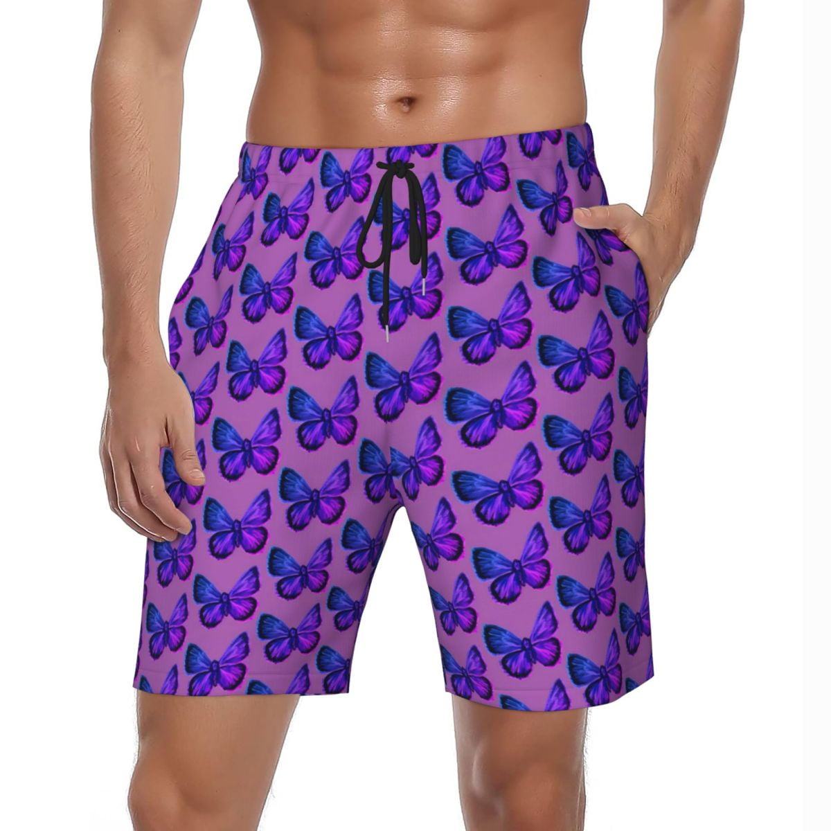 Bathing Suit Color Butterfly Board Shorts Summer Animal Print Classic ...