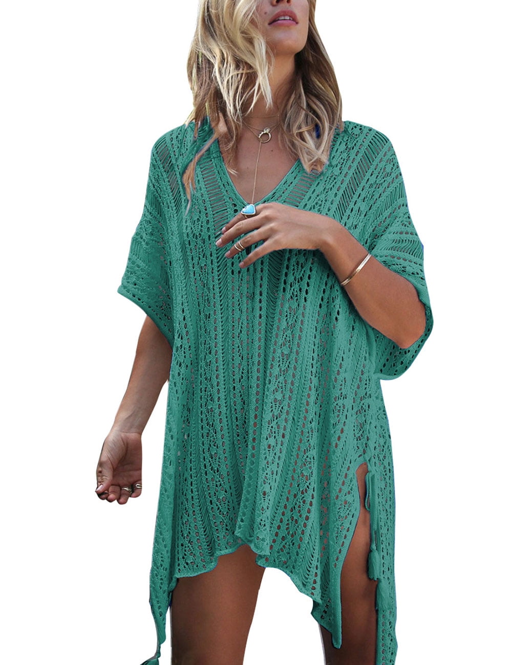 Shermie Women's Summer Swim Beach Cover Up, Crochet Swimsuit Cover Up ...