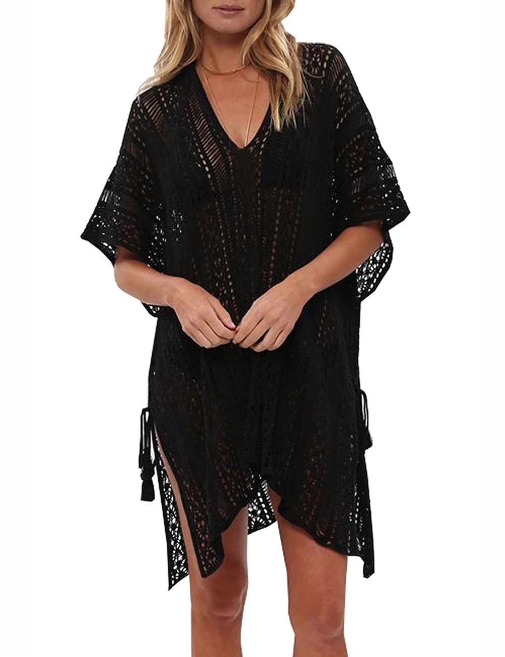 Shermie Women's Hollow Out Bikini Cover Ups, Swimwear Beach Cover Up ...