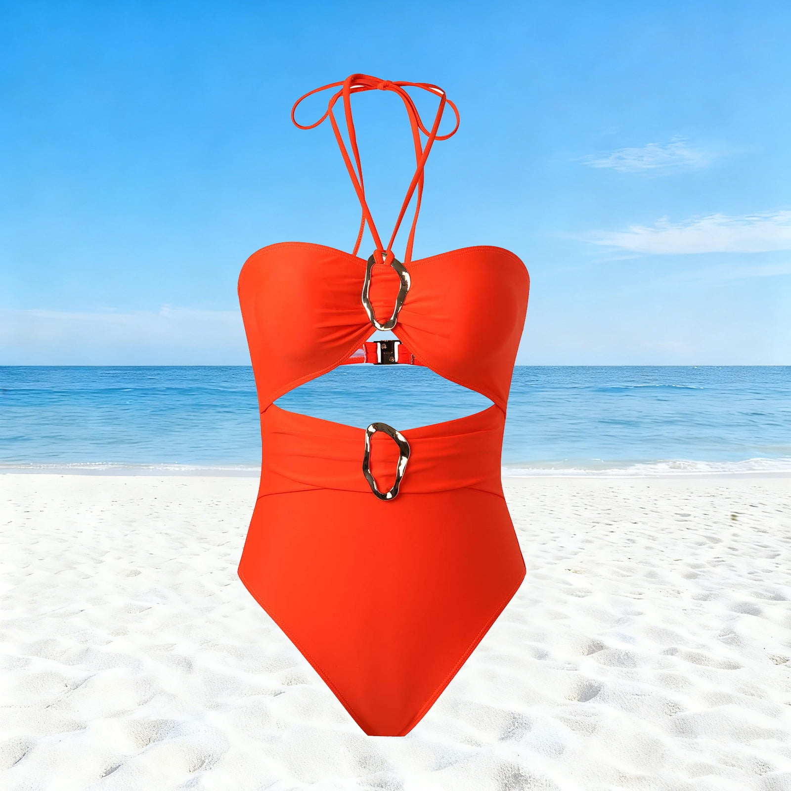 Bathing Suit Cover up for Women One Piece Swimsuit for Women Cutout ...