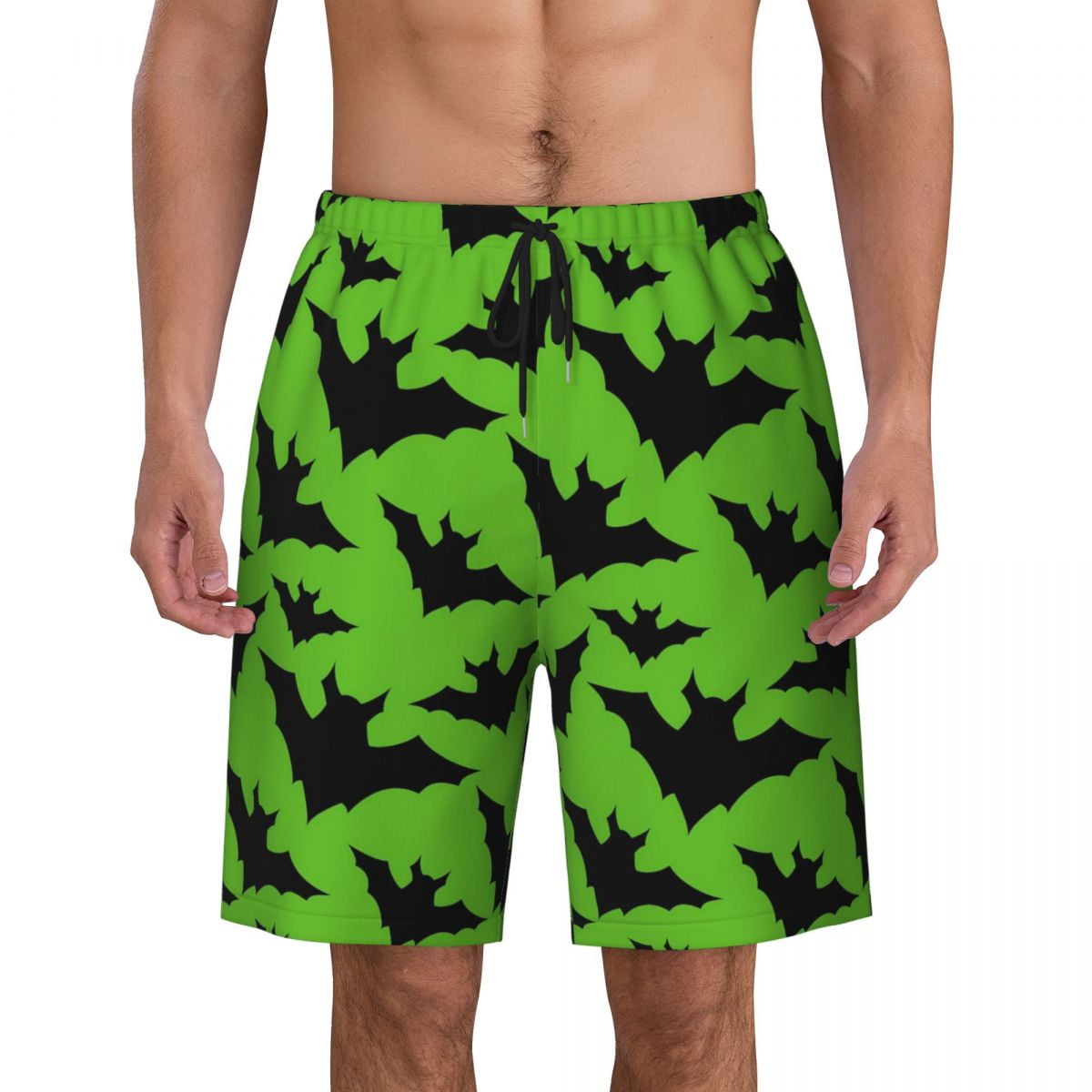 Bathing Suit Fun Halloween Board Shorts Summer Black and Orange Spider ...