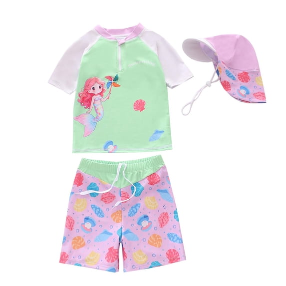 Bathing Suit for Girls 7-8, Bathing Suits for Three Piece Girl Rash ...
