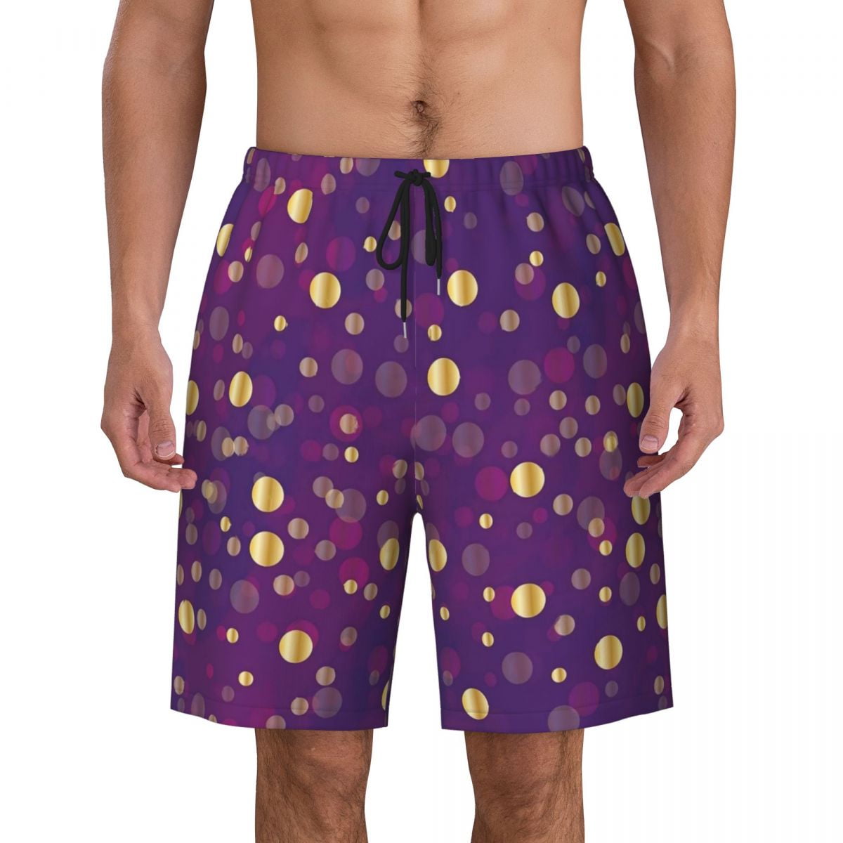 Bathing Suit Gold Dot Board Shorts Summer Elegant Polka Dots Y2K Retro ...