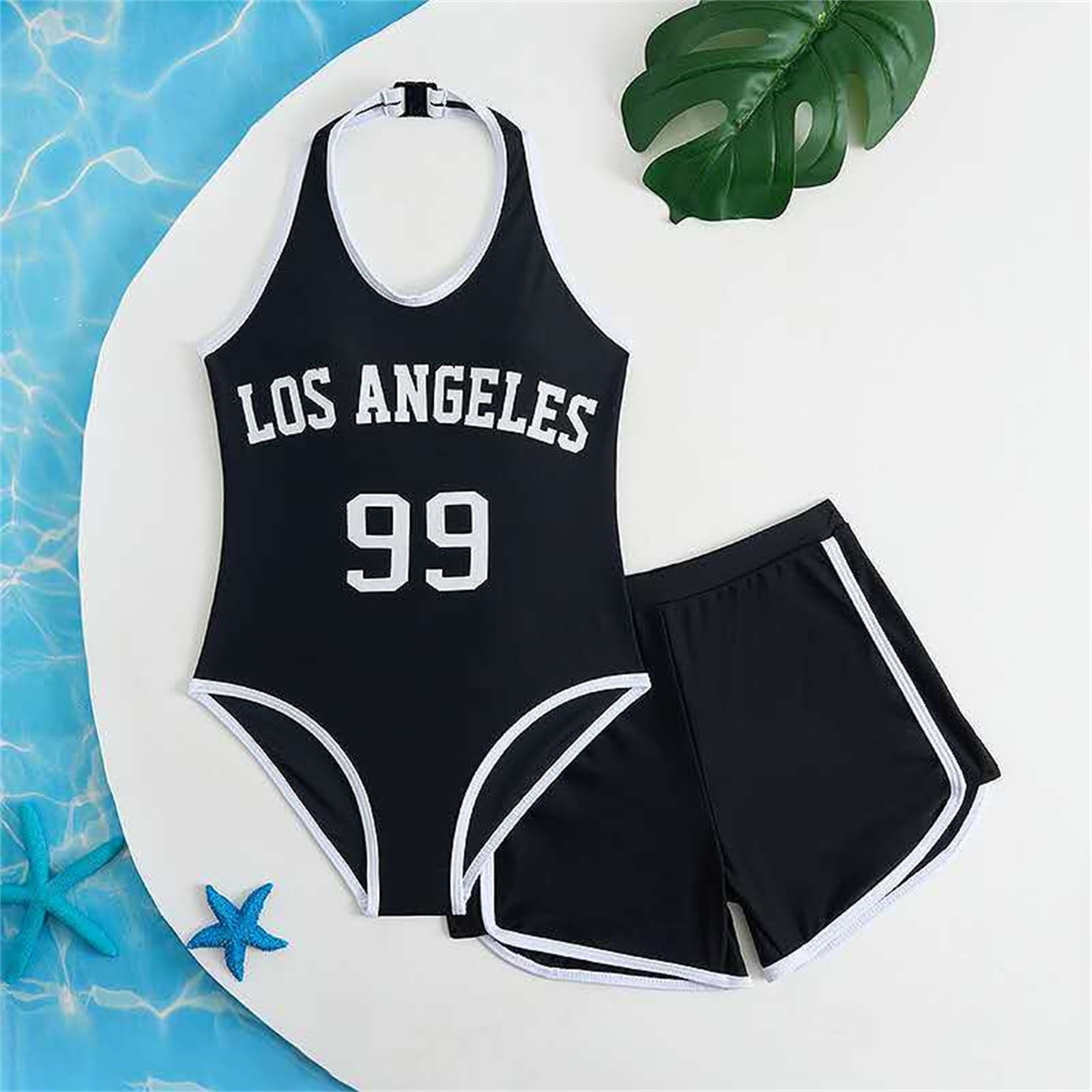 Bathing Suit Letter Print Girls' Separate Bikini Swimwear Set Two Piece ...