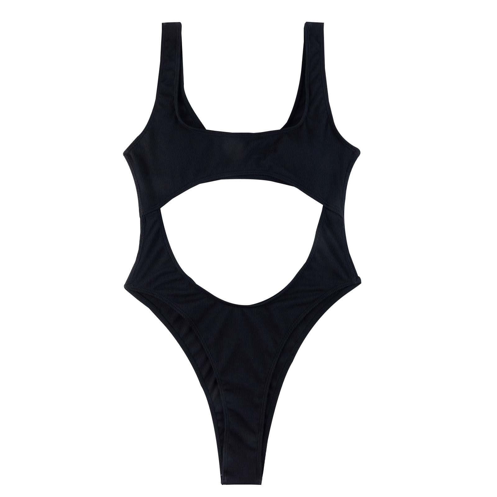 Bathing Suit One Piece Tummy Control Swimsuit Women Women's Solid Color ...