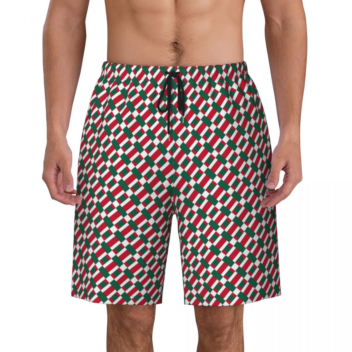 Bathing Suit Patchwork Print Board Shorts Summer Geomatric Casual Board ...