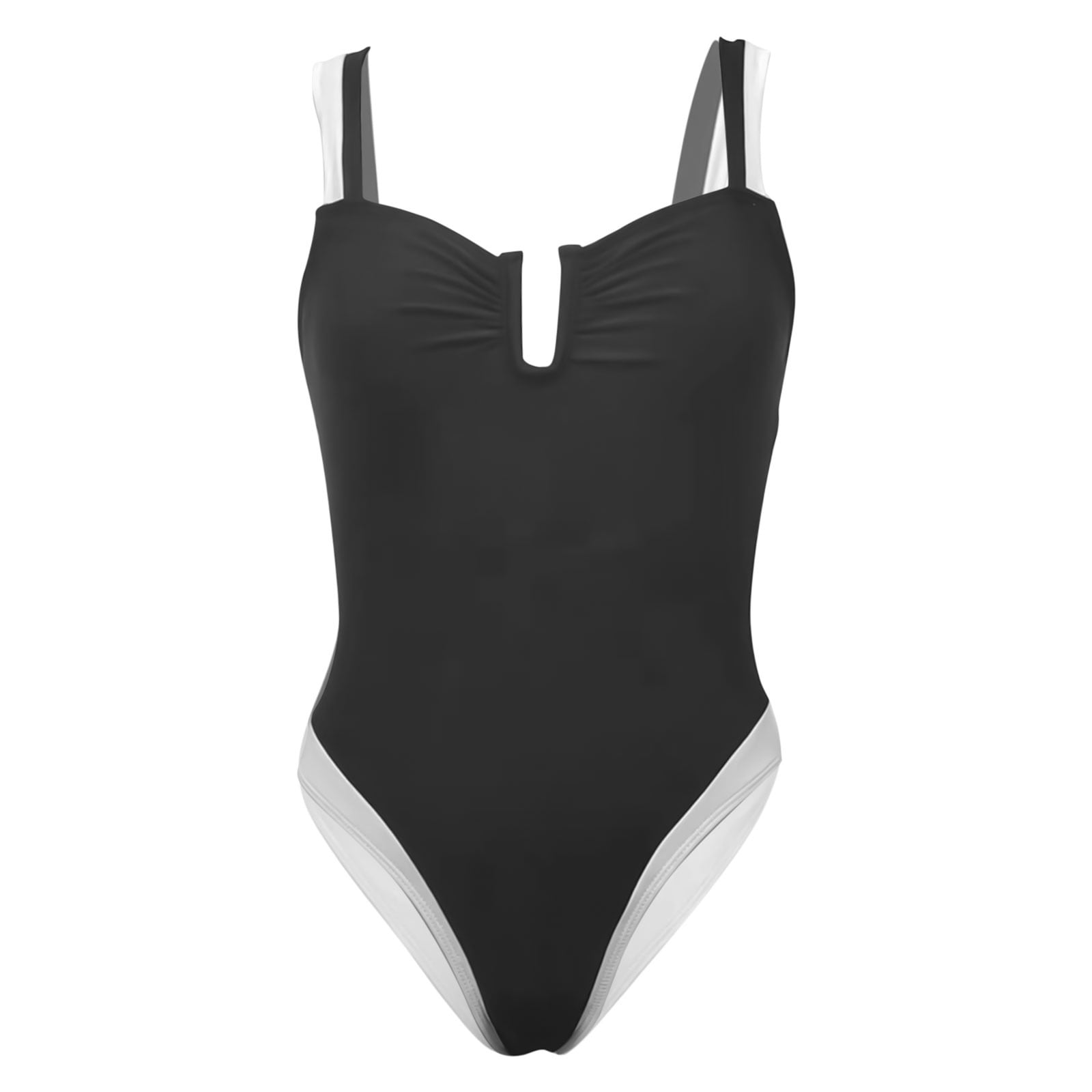 Bathing Suit for Women V-Neck Tummy Control One Piece Swimsuit Blouson ...