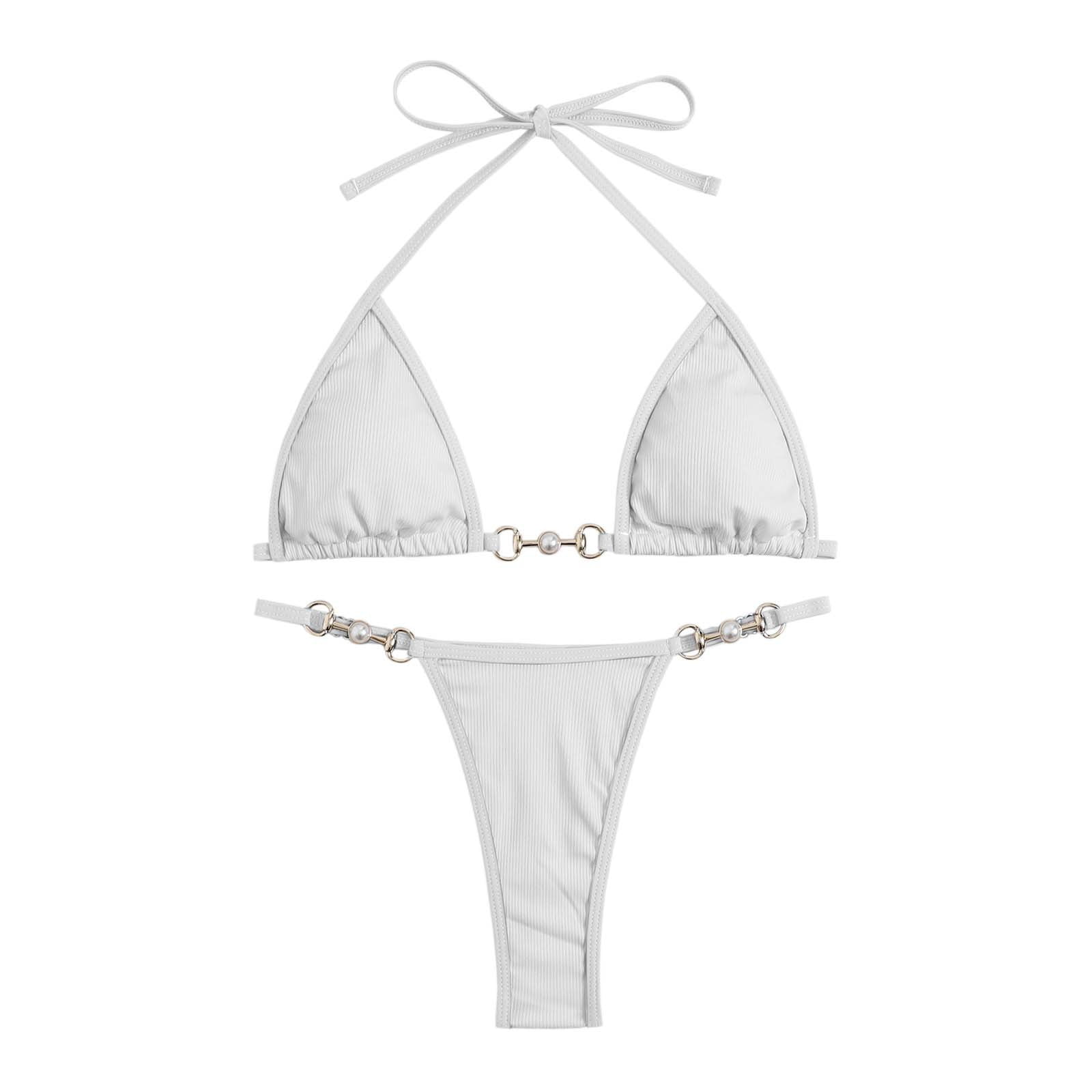 Bathing Suit for Women Women's Solid Multicolor Two Piece Swimsuit ...