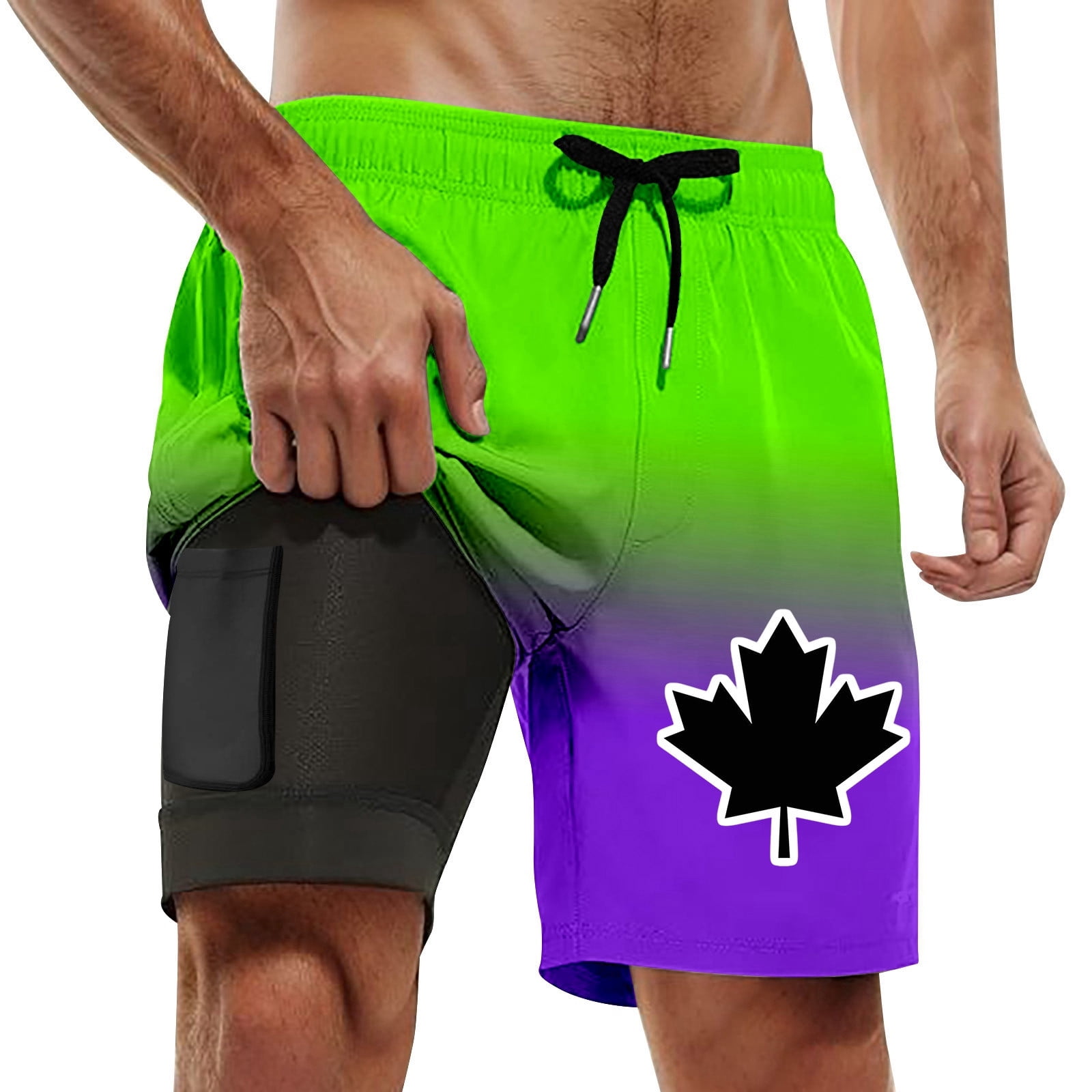 Bathing Suit for Men Animal Print Short Sleeved T Shirt Capybara Mental ...