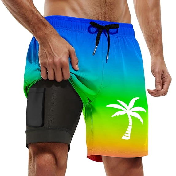 Bathing Suit for Men Animal Print Short Sleeved T Shirt Capybara Mental ...