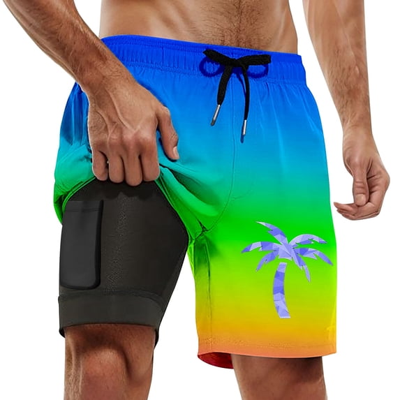 Bathing Suit for Men Animal Print Short Sleeved T Shirt Capybara Mental ...