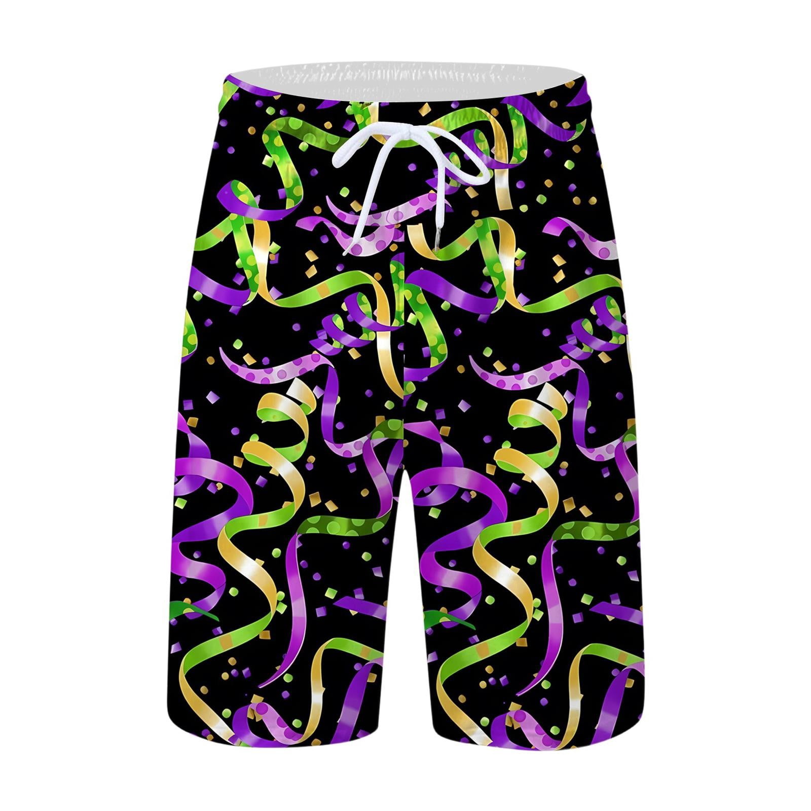 Bathing Suit for Men Board Print Casual 3 Inch Surfing Beach Clothes ...