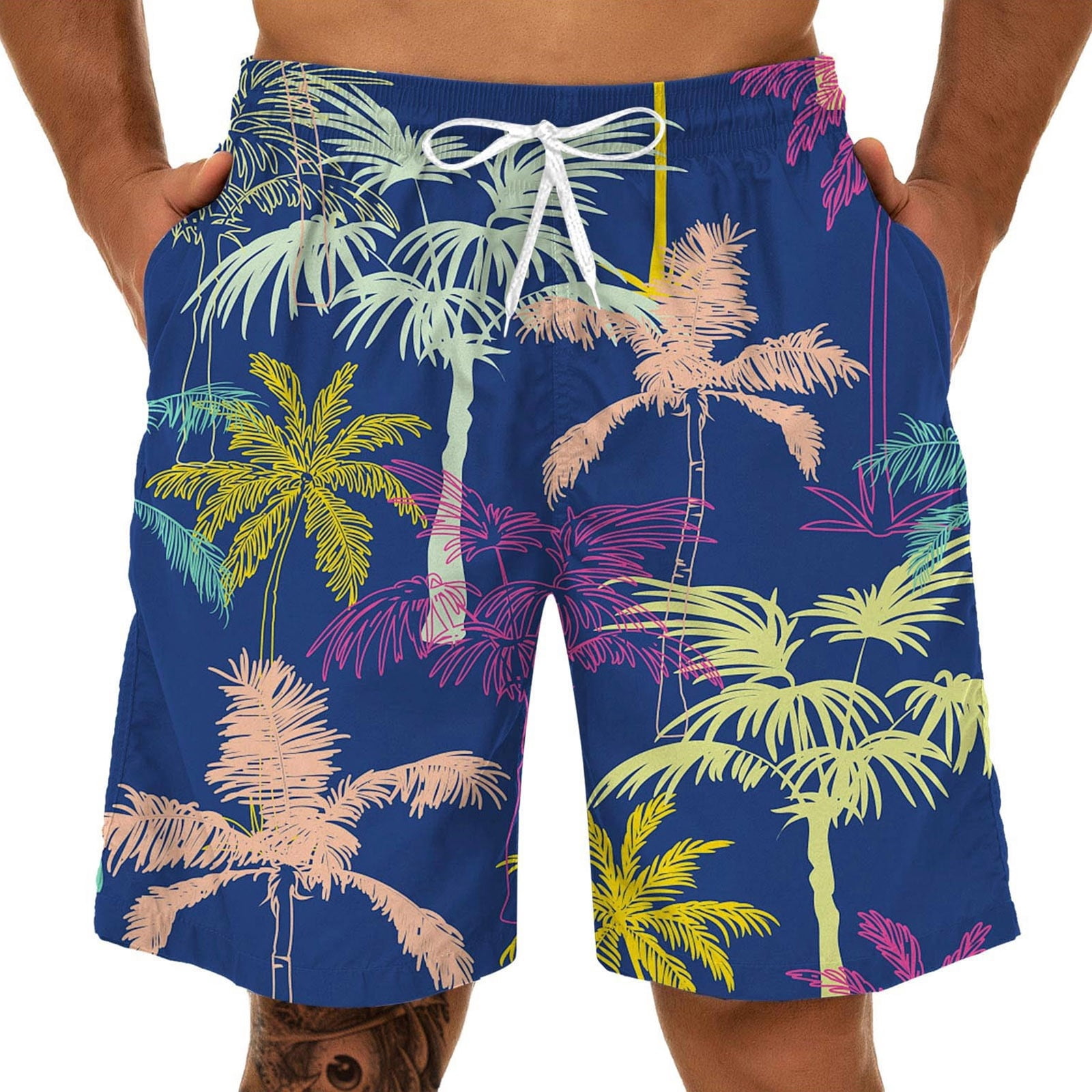 Bathing Suit for Men Board Tree Print Comfortable Surfing Outdoor ...