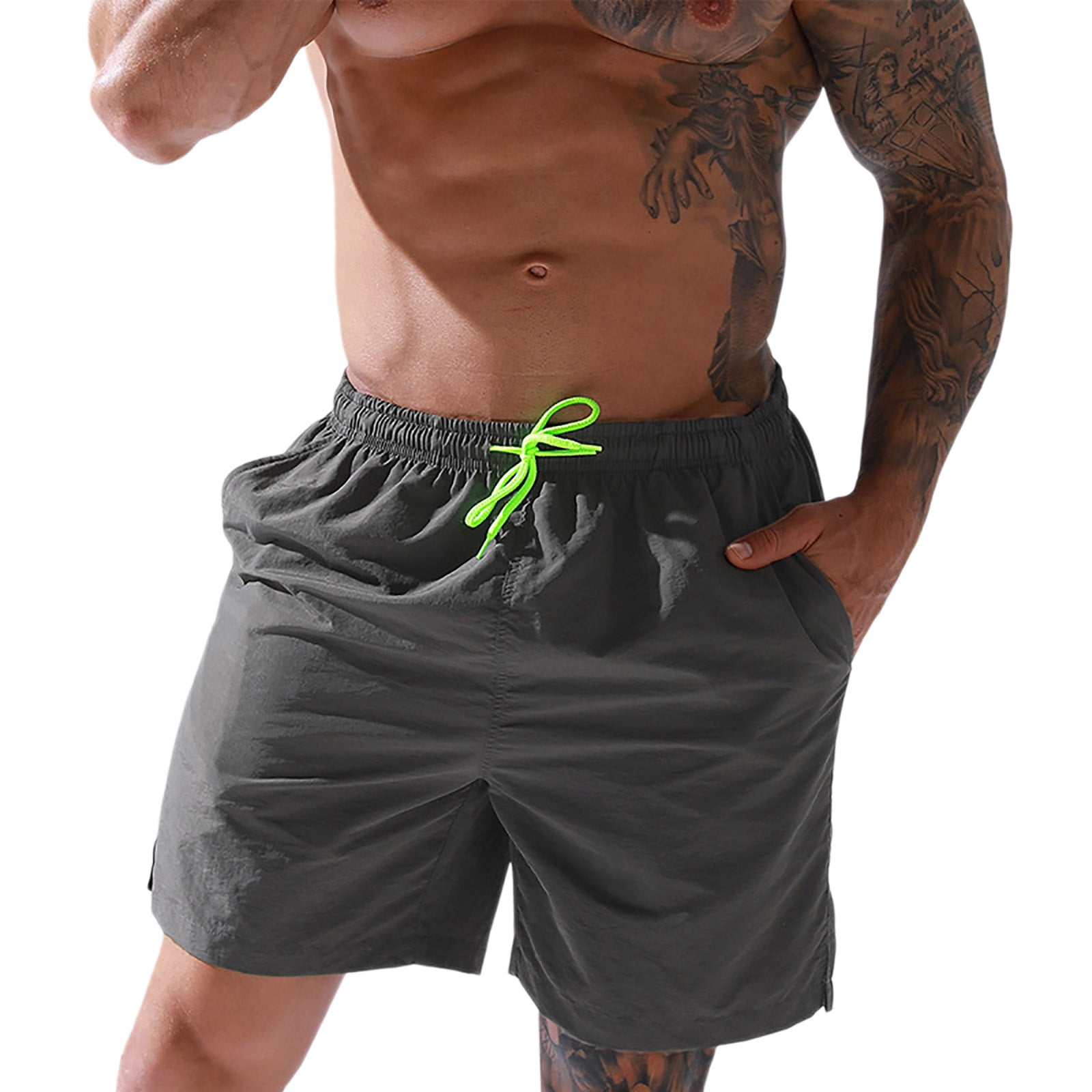 Bathing Suit for Men Fashion Solid Colour Casual Style Swim Bottoms for ...