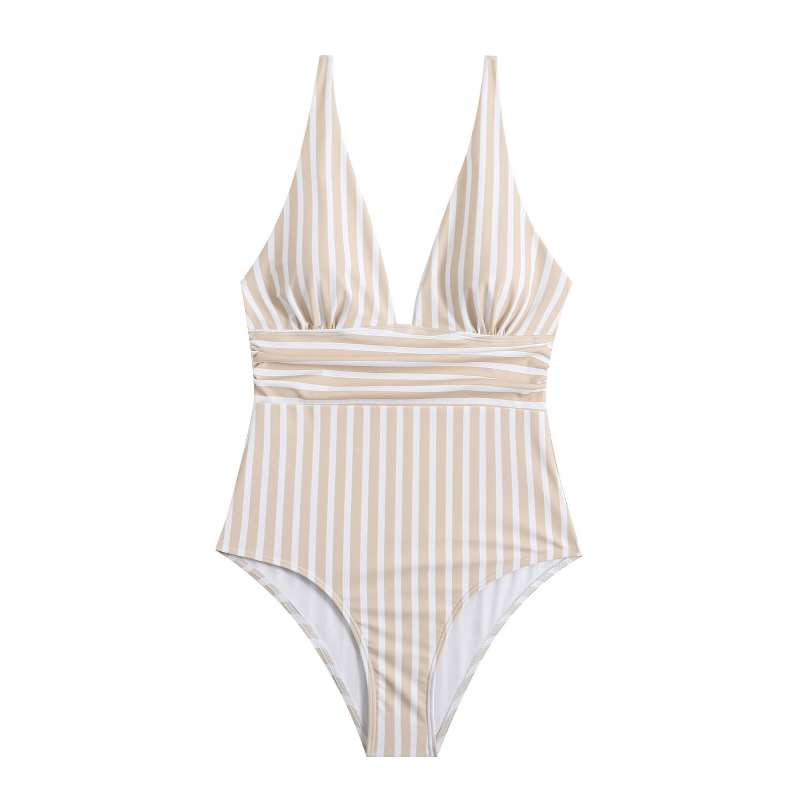 Bathing Suit for Women One Piece Womens Striped Multi Color Gathering ...