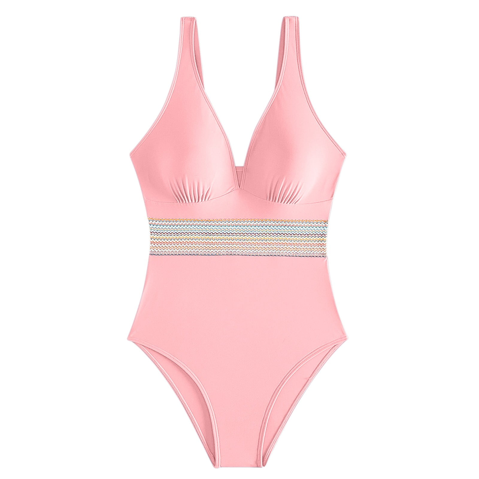 Bathing Suit for Women V-Neck Tummy Control One Piece Swimsuit V Neck ...