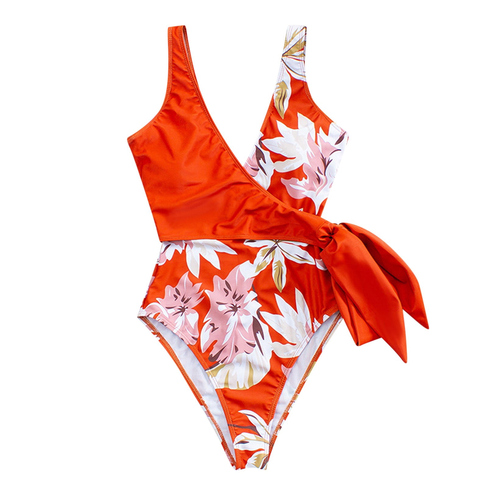 Bathing Suit for Women V-Neck Tummy Control One Piece Women's One-piece ...