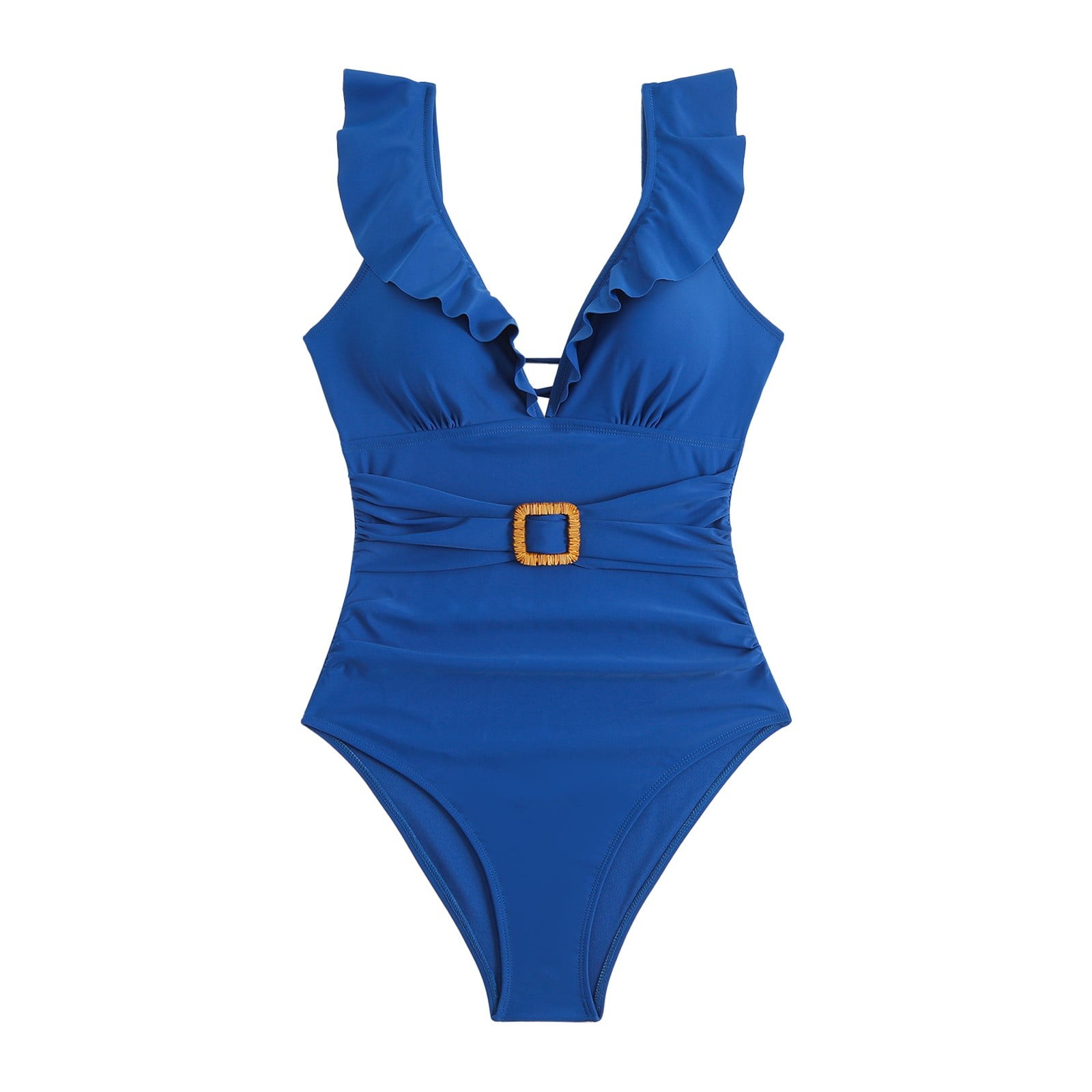 Bathing Suit for Women V-Neck Tummy Control One Piece Womens Holidays ...