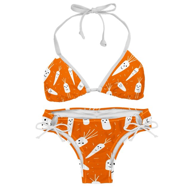 Bathing Suit For Women Womens Bikini Swimsuits String Bikini Xxl Carrot Seamless Vegetable