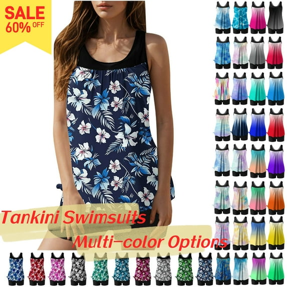 Bathing Suit with Skirt,Women's Conservative High-waisted Fashionable ...