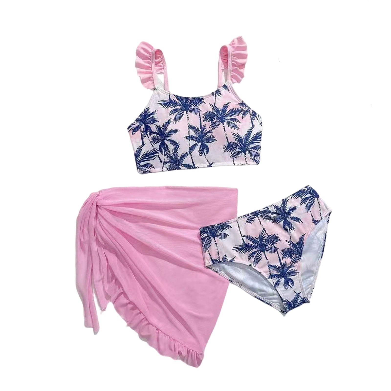 Bathing Suits for Girls Girls Colorful Floral Three Piece Tankini ...