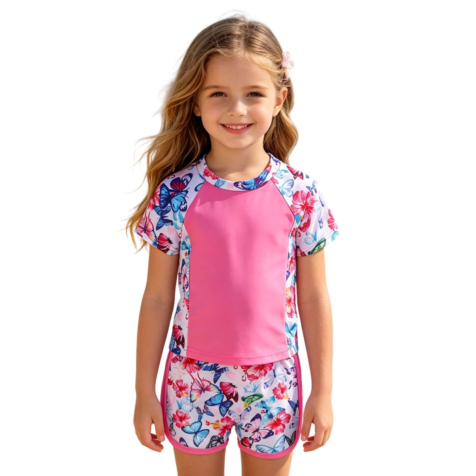 Bathing Suits for Girls Girls Summer Beachwear Split Swimsuit Butterfly ...
