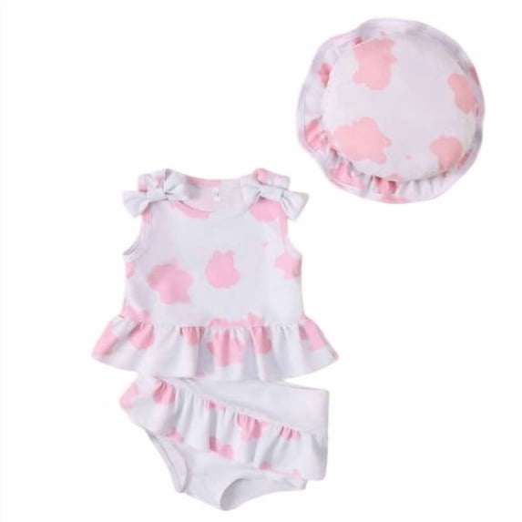 Bathing Suits for Girls Girls Two Piece Swimsuit Cartoon Print Brief ...