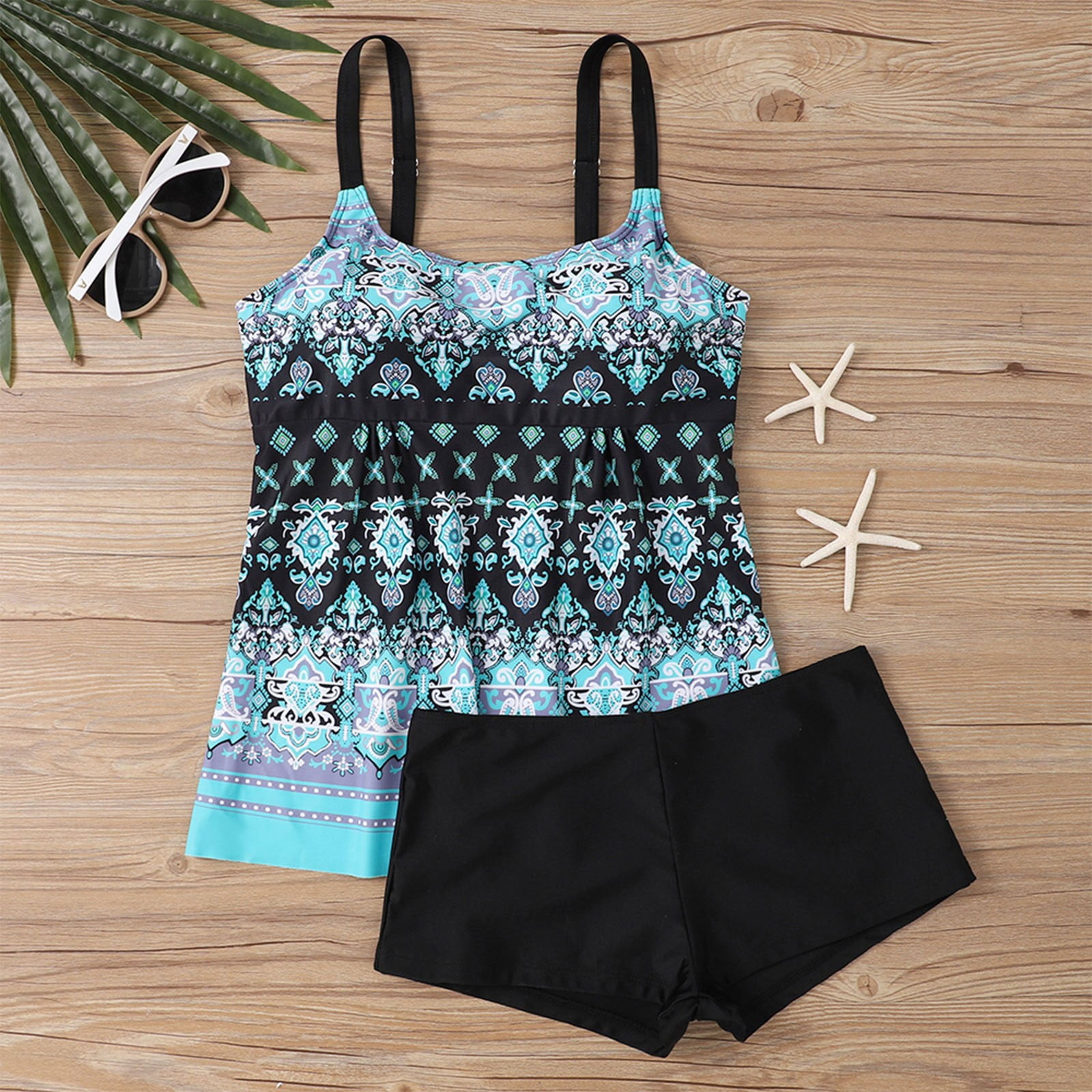 Bathing Suits Tankini for Women, 2 Piece Quick Dry Sporty Swimwear with ...