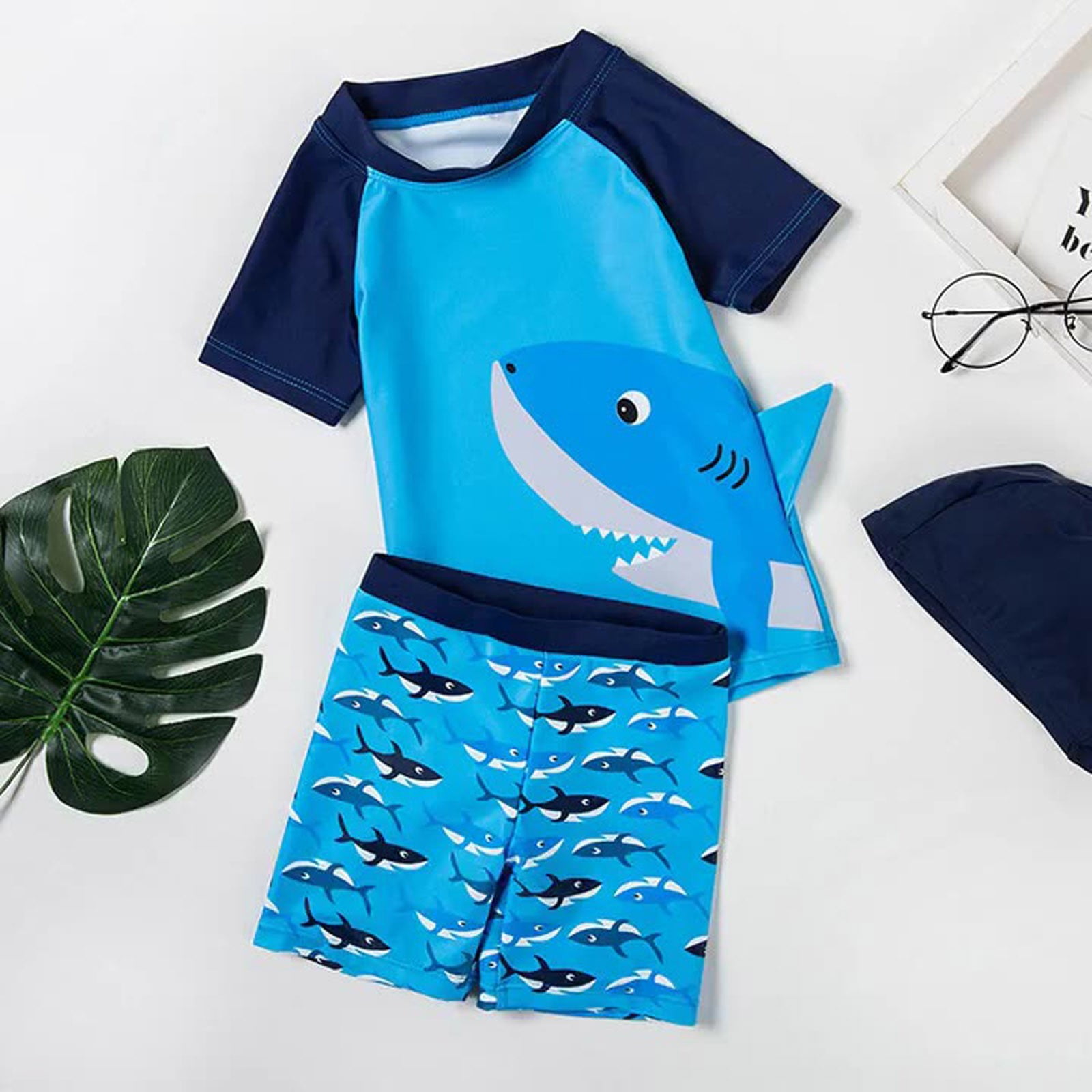 Bathing Suits for Teens Toddlers Baby Boys Cartoon Shark Prints ...
