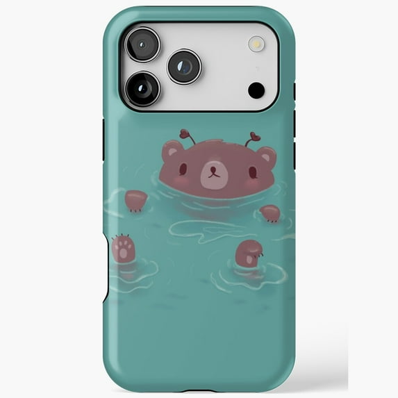 Bathing Teddy Bear Bathroom Artwork Protective and Compatible iPhone 11 ...