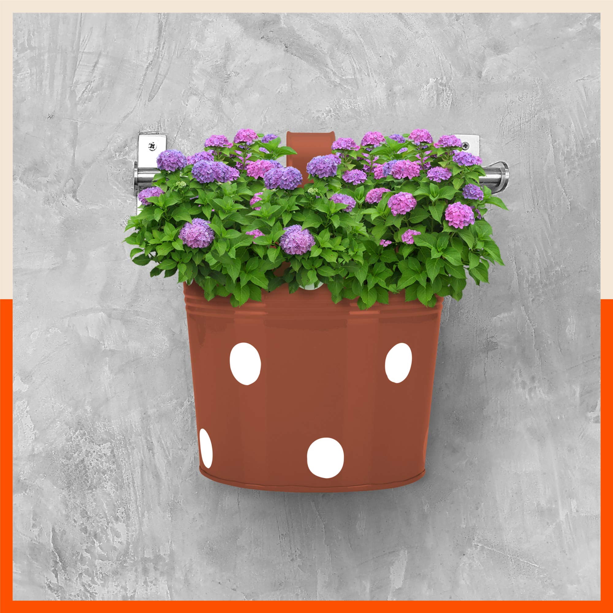 Bathla Patio Rui Circular Hanging Metal Pot Holders/Planters For Home ...