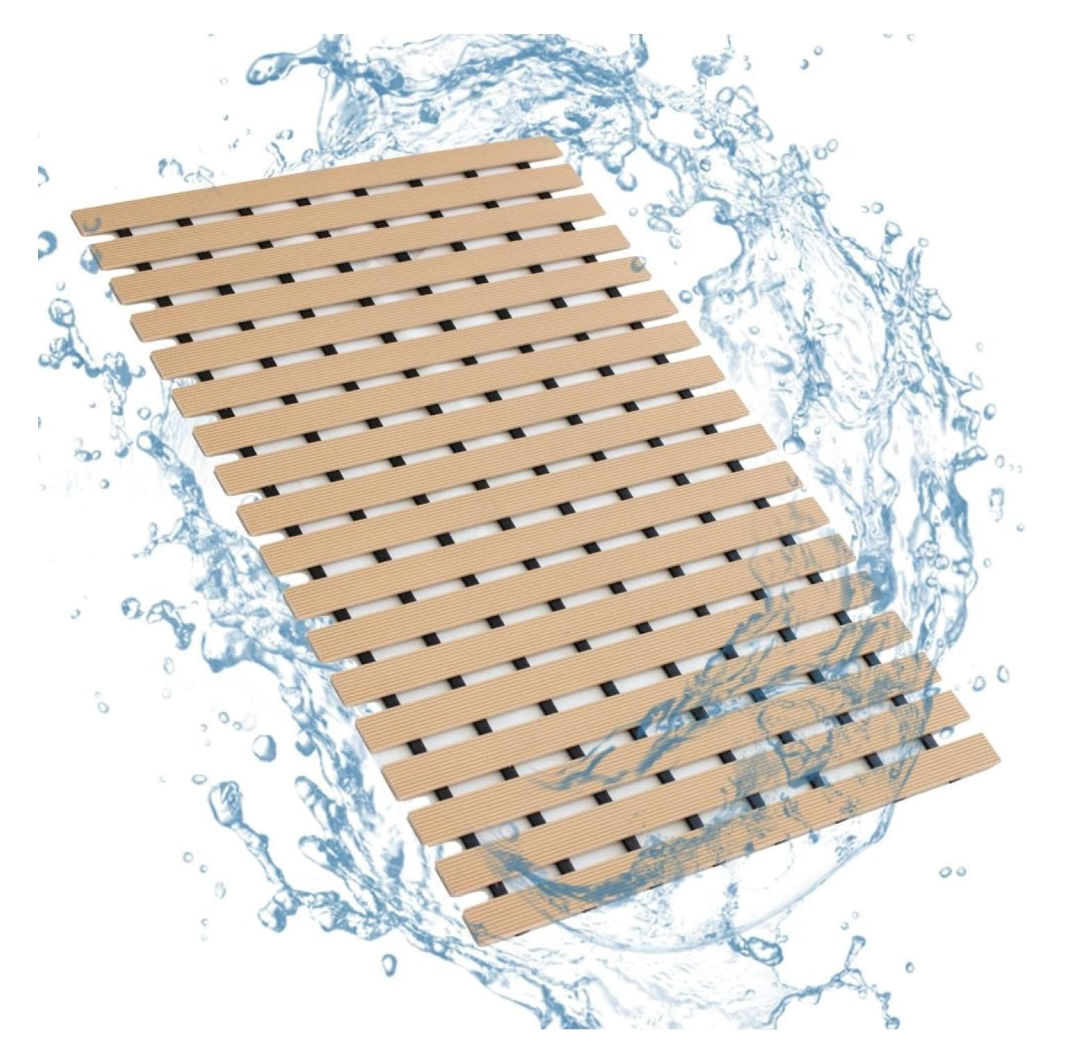 Bathmat Shower Mat Non Slip Bathtub Mat Without Suction Cups and Drain ...