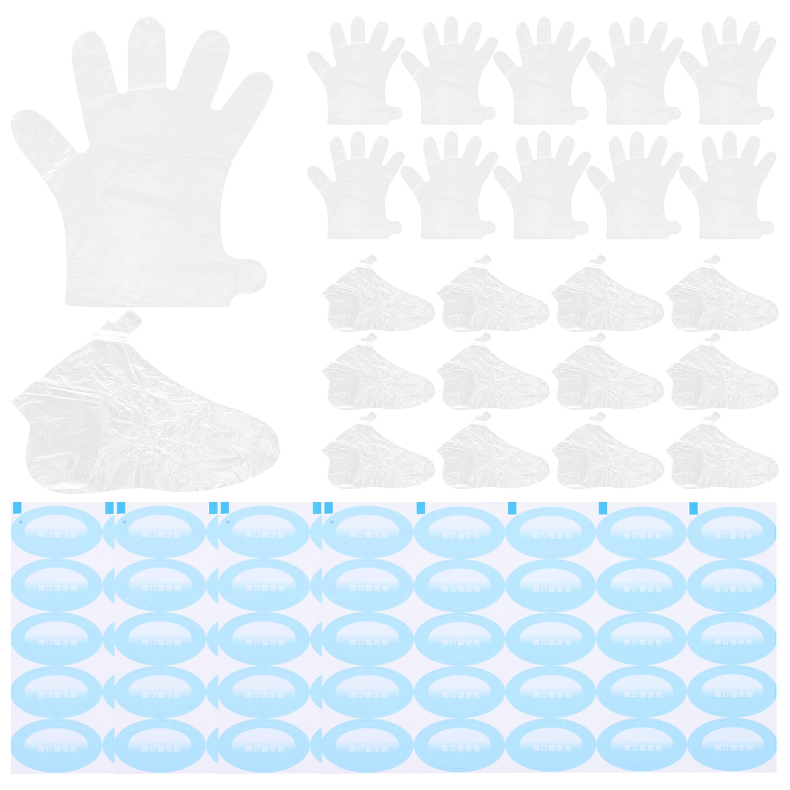 Bathmat Single Use Gloves Clear Foot Gloves Moisturizing Gloves for ...