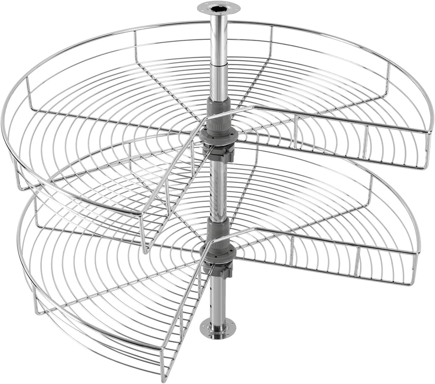 Bathrena 2 Tier Lazy Susan Cabinet Corner Organizer, 270° Rotating ...