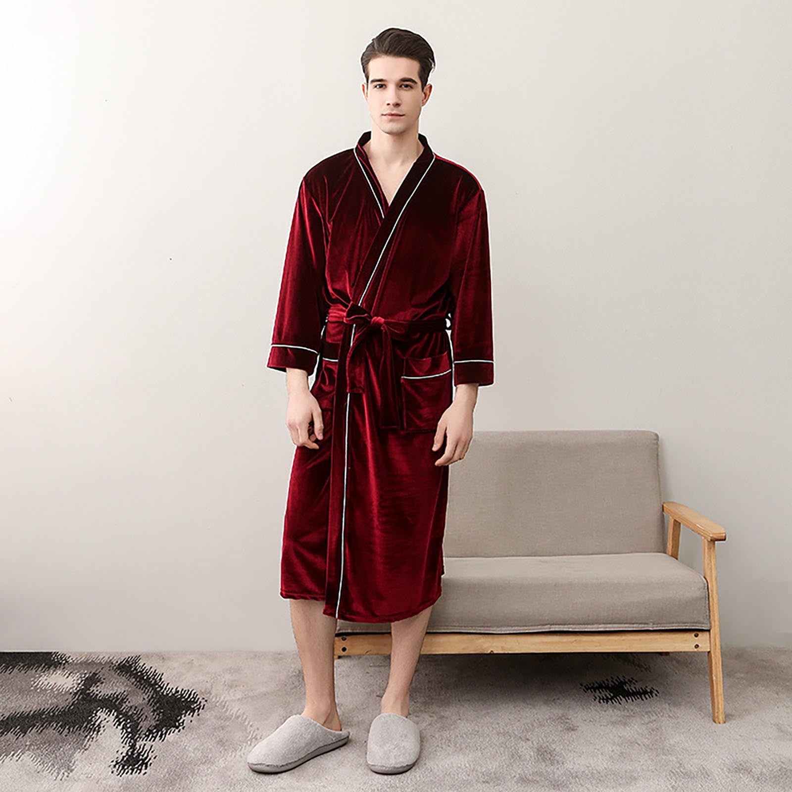 Bathrobe For Men Bath Robes Women Robe Men'S Robes Couple, Long, Sexy ...
