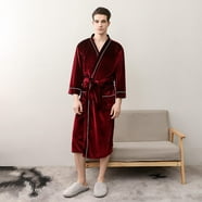 PAVILIA Mens Full Length Fleece Bathrobe with Pockets, Microfiber ...