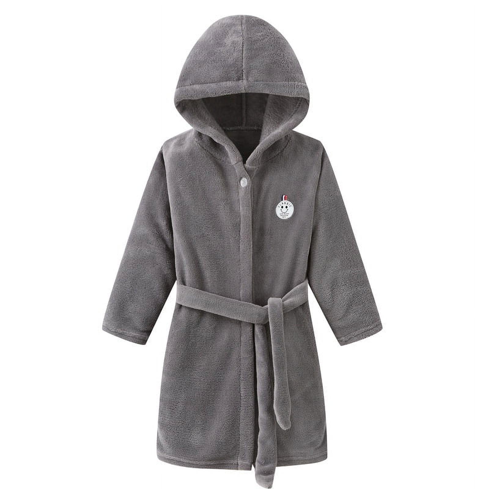 Bathrobe boys thickened girls coral fleece Children's robe flannel baby ...