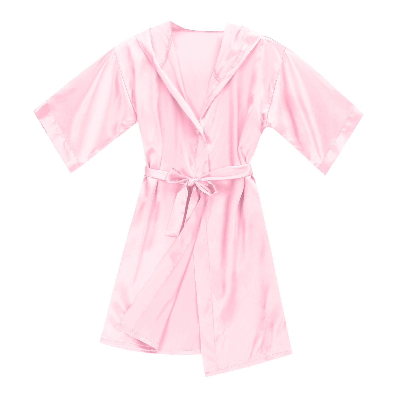 Bathrobe for Girls Kids Boys Girls Silk Satin Hooded Bathrobe Kimono ...