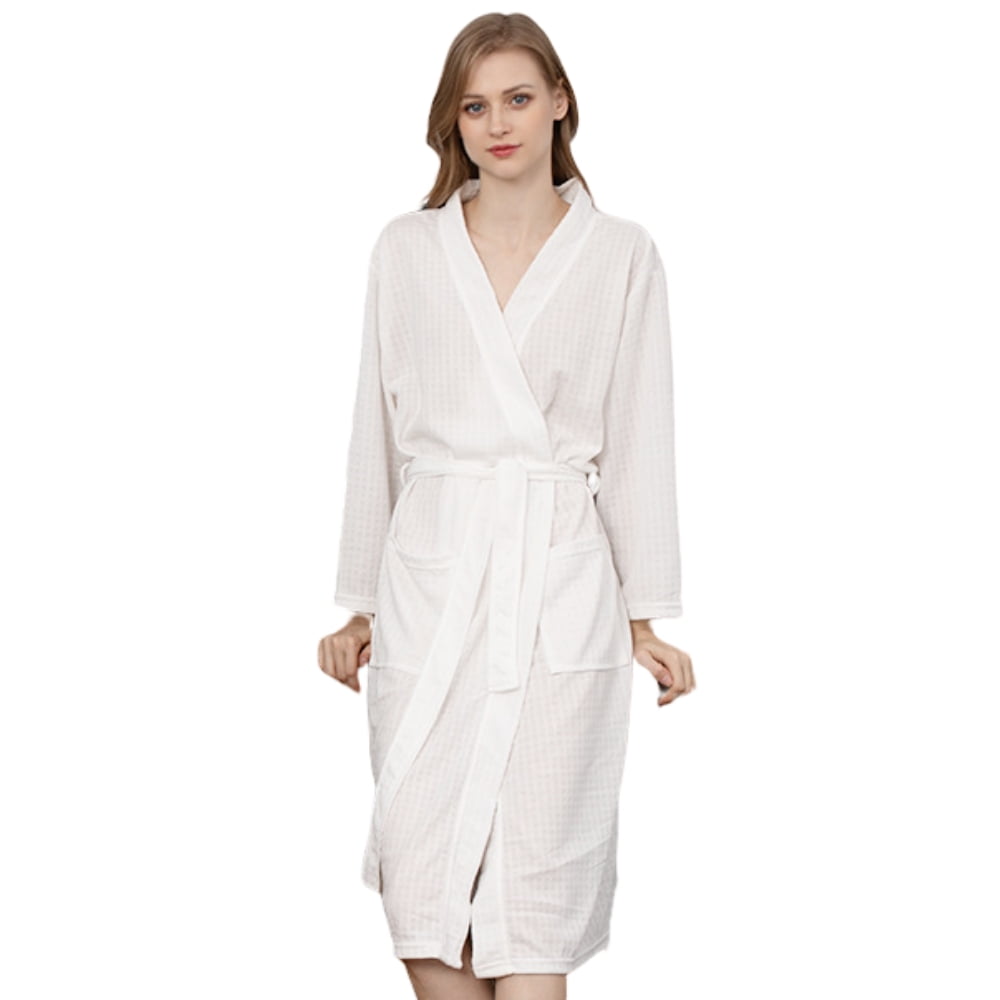 Bathrobe for Women, Lightweight Long Waffle Robes, Luxury Soft Spa ...