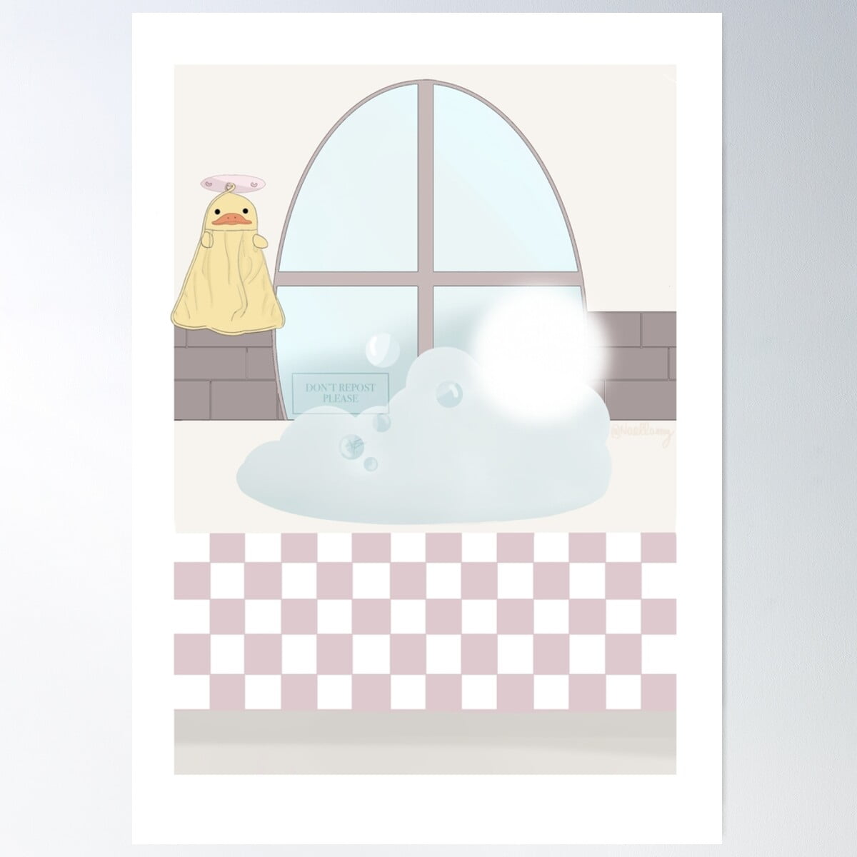 Bathroom 2D Poster Wall Art Modern Wall Decor Wall Art Home Decor Cute ...