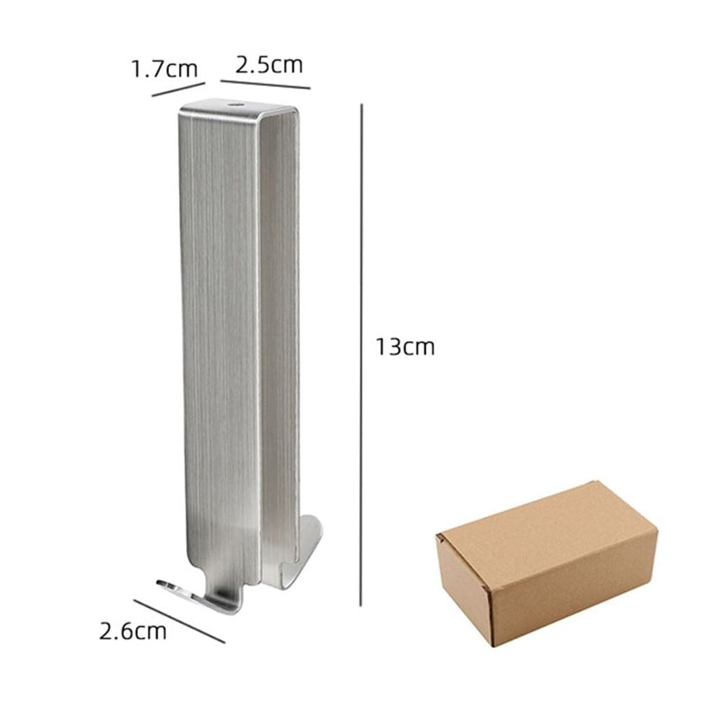 Bathroom 304 stainless steel punch-free hook glass screen towel hook ...