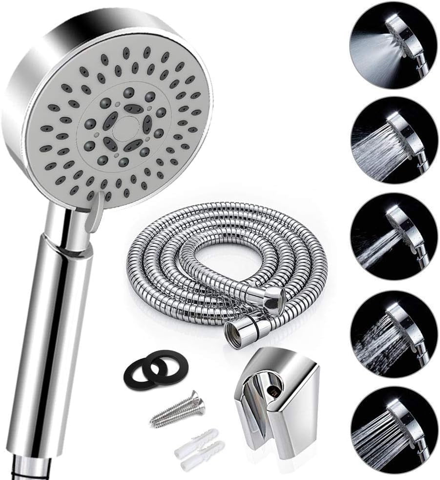 Bathroom 5 Function Handheld Shower Head with Extra Long Hose (2 meter ...