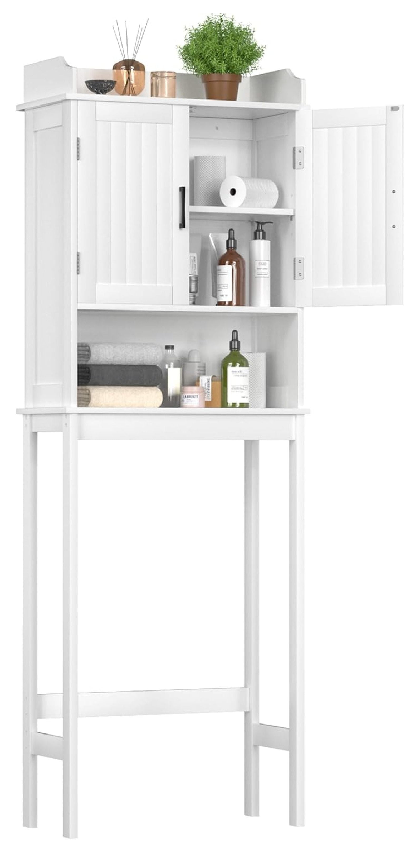 Bathroom 67" Storage Cabinet Organizer with Doors and Shelves, Small ...