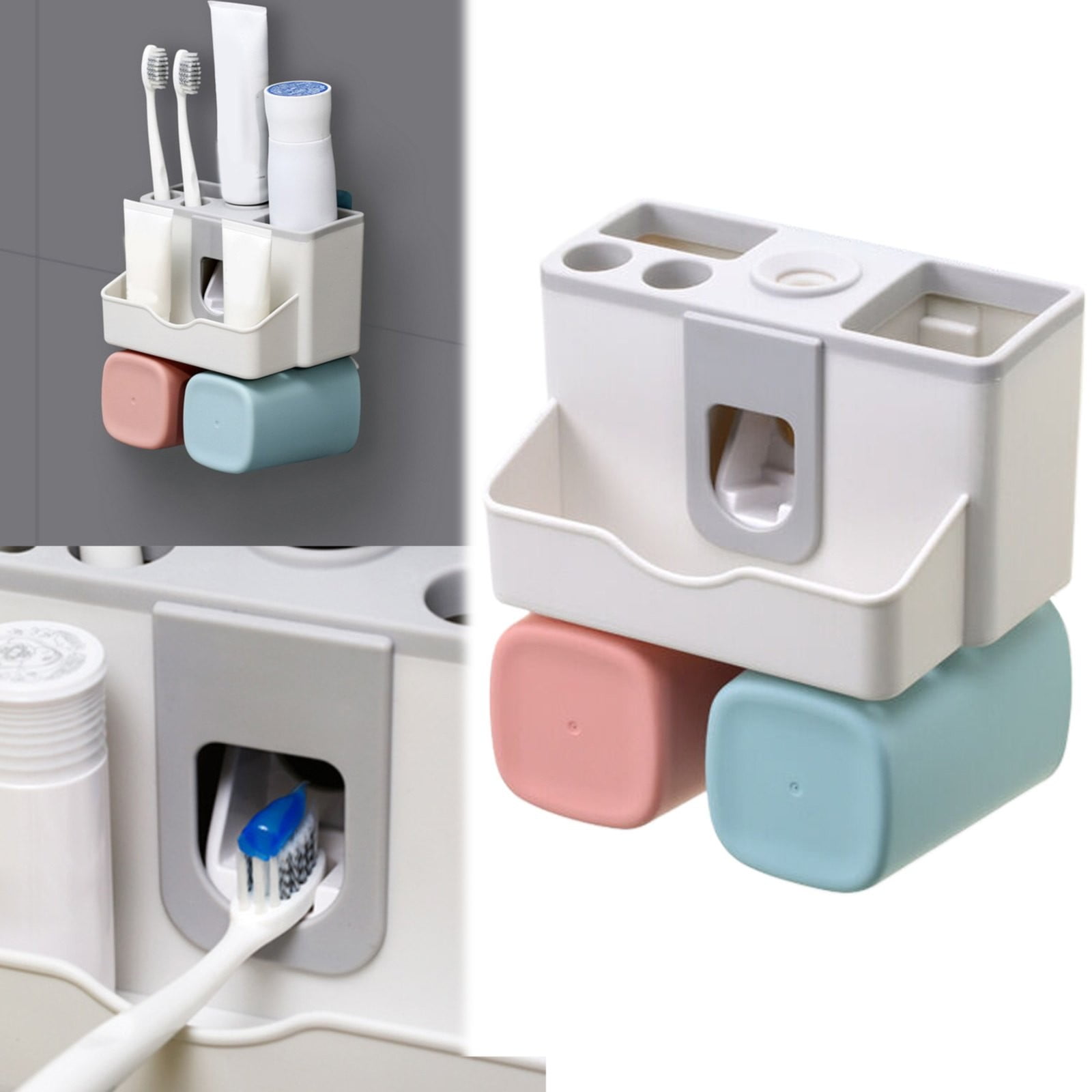 Bathroom Accessories Clearance! Toothbrush Rack Wall Mounted Toothbrush ...