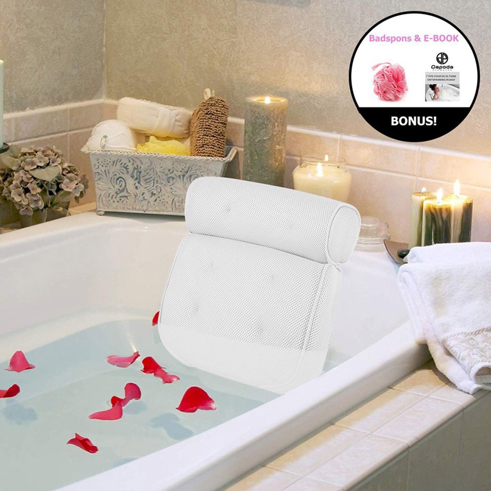 Bathroom Accessories,& Cup Neck Suction Bath Back Massage with Rest ...