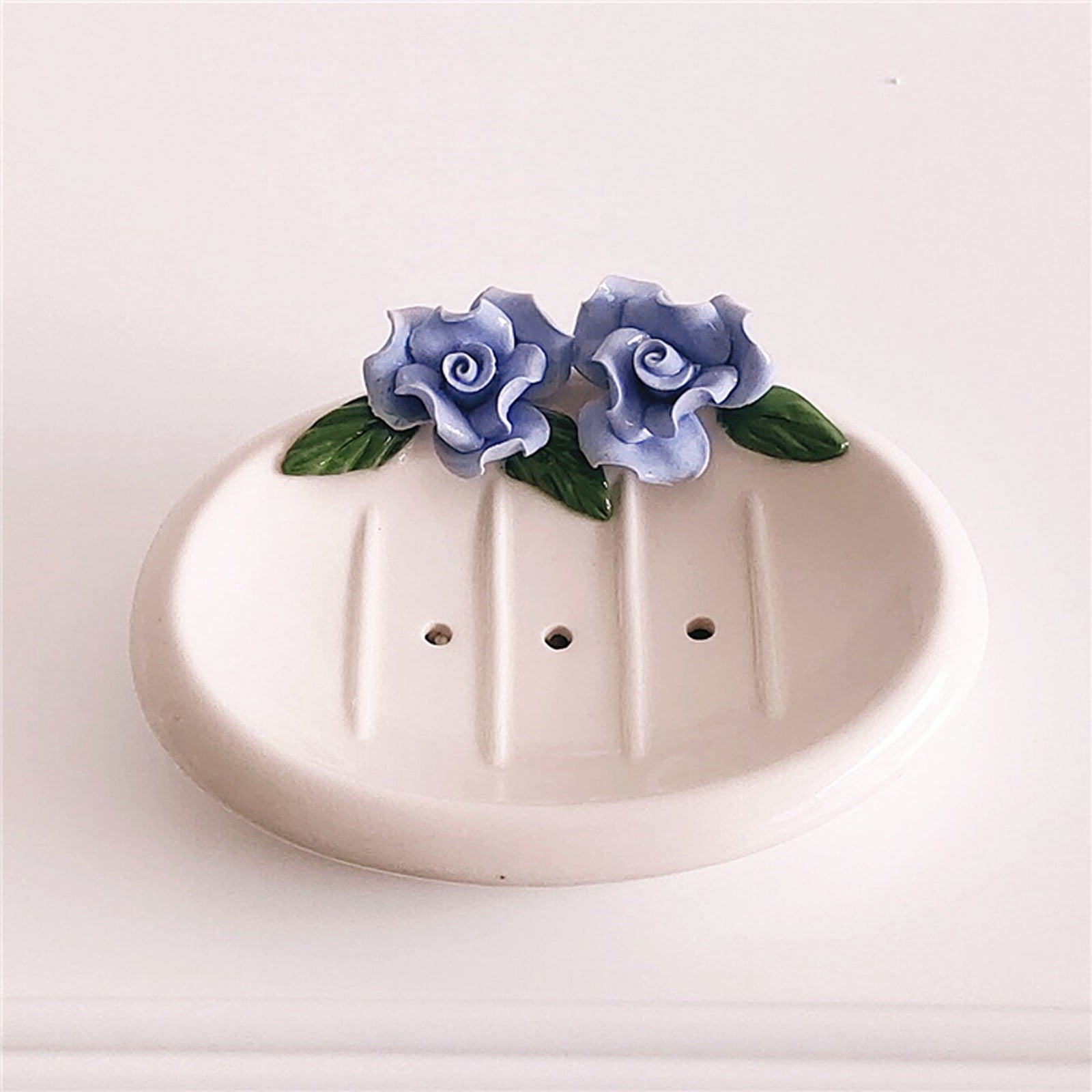 Bathroom Accessories,Cute Flower Ceramic Soap Box Furnishing Bathroom ...