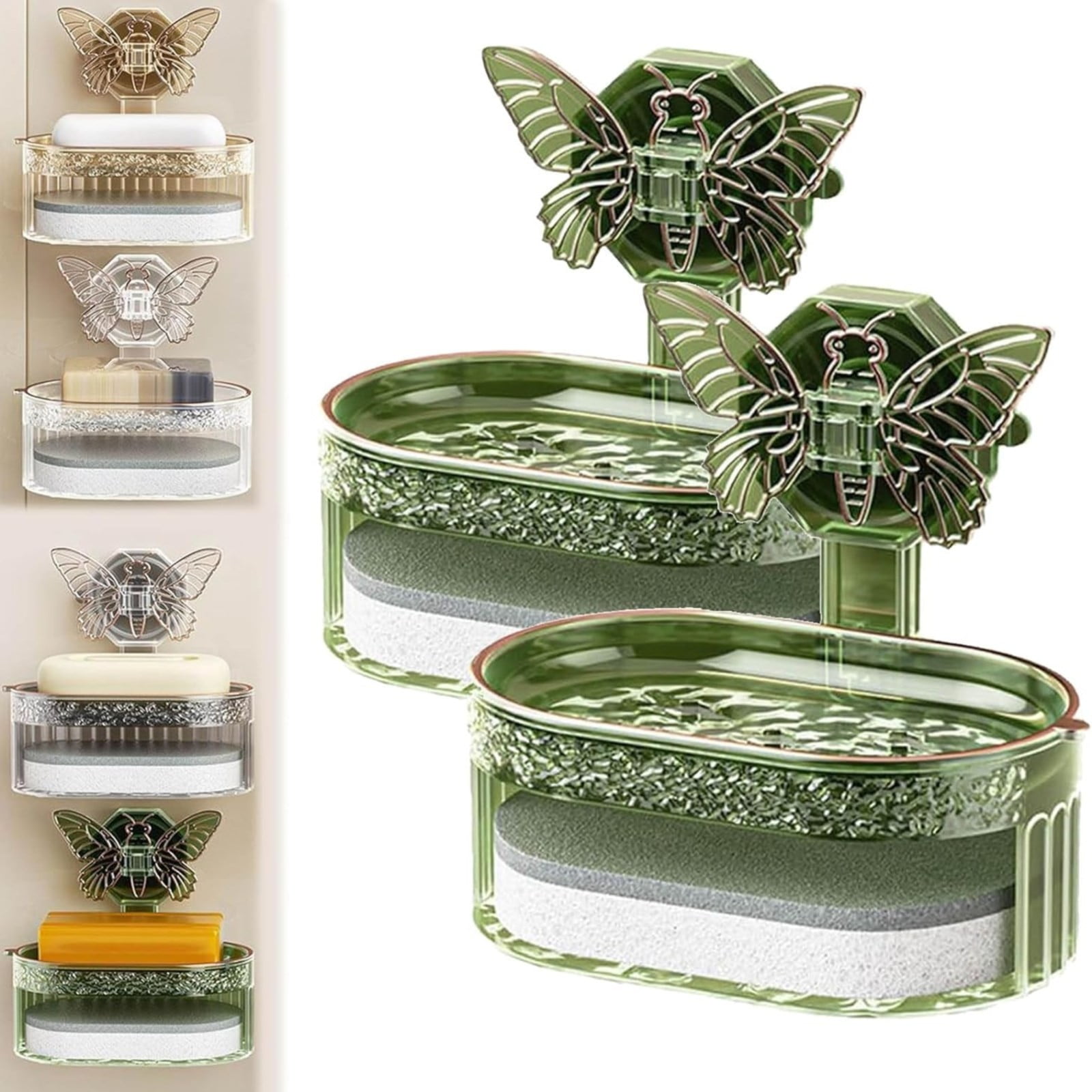 Bathroom Accessories,Double Layer Soap Box With Sponge Without Hole ...