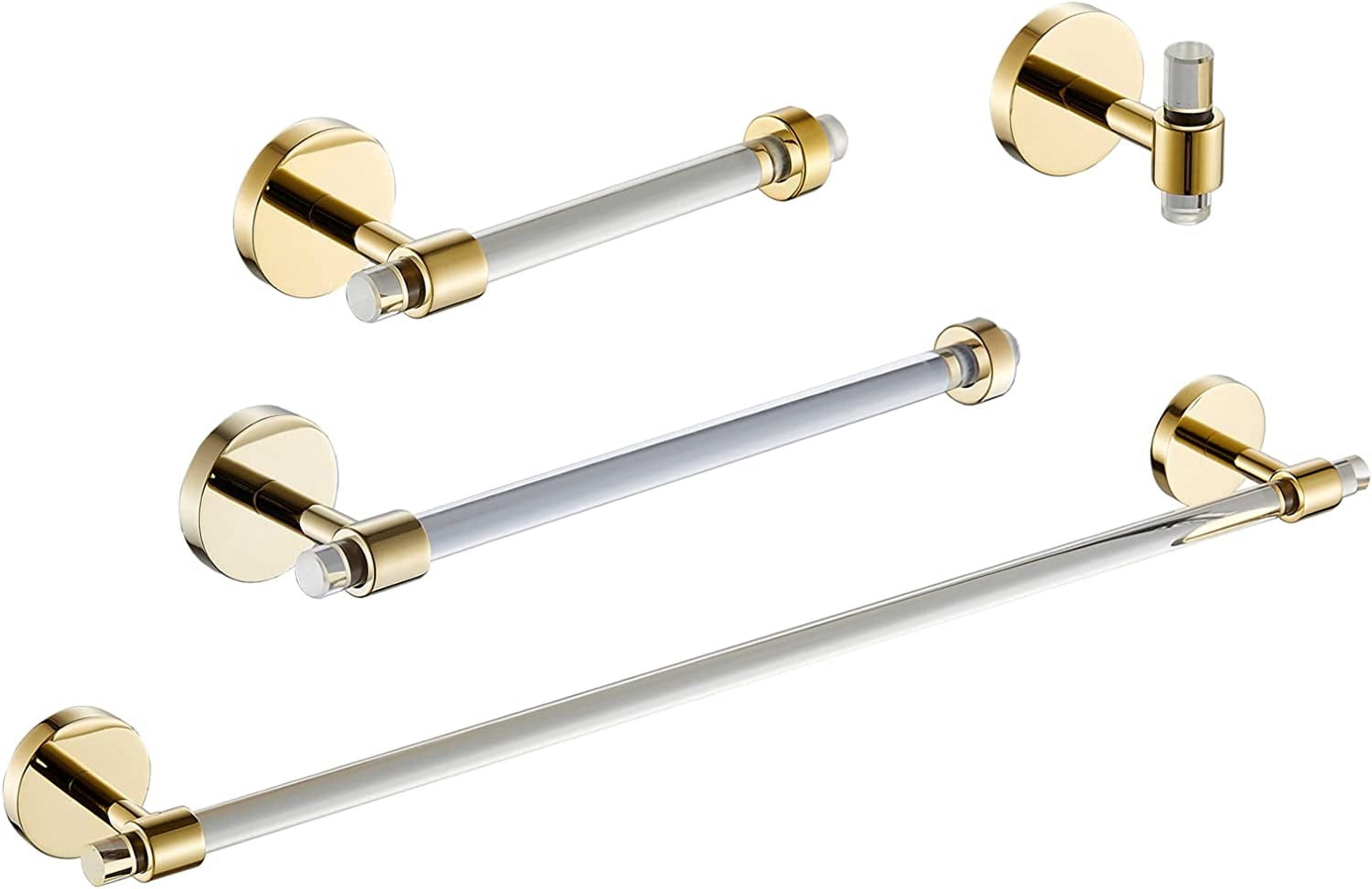 Bathroom Accessories Hardware Set 4 Pieces Wall Mounted,Towel Rack+Hand ...