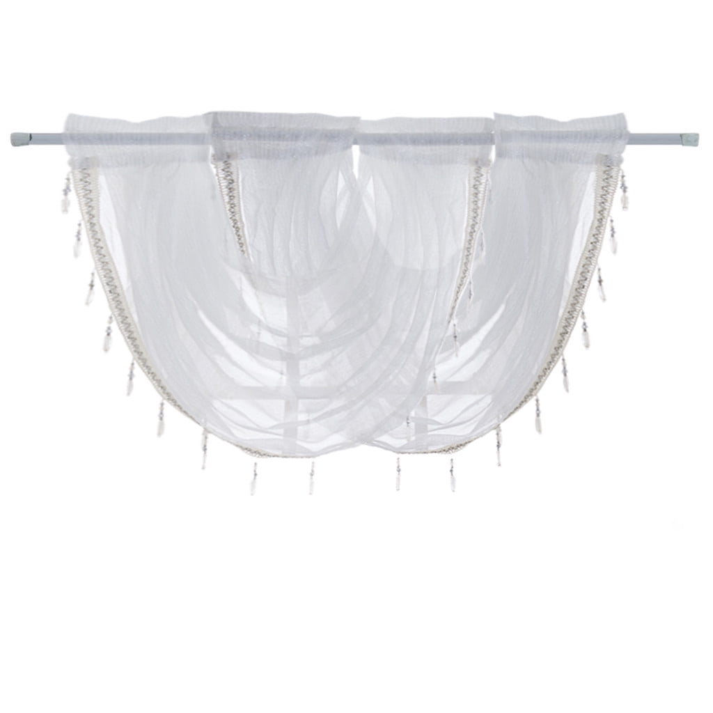 Bathroom Accessories,Luxury White Diamond Sheer Embroidered Waterfall ...